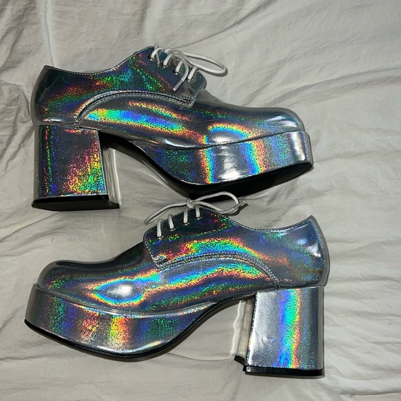 Ellie Shoes | Shoes | 31 3 Heel Disco Platform Shoe Iridescentmens ...